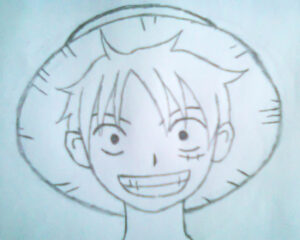 Step by Step Cara Gambar Monkey D Luffy - Anime One Piece - Dzargon