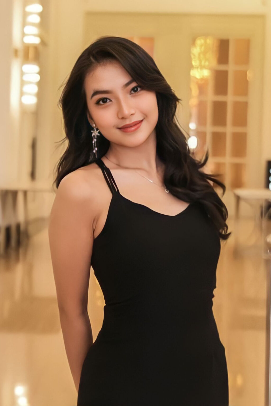 Shania Gracia - Cindo JKT48 Tampil Seksi dan Elegan dengan Midi Black Dress - Dzargon